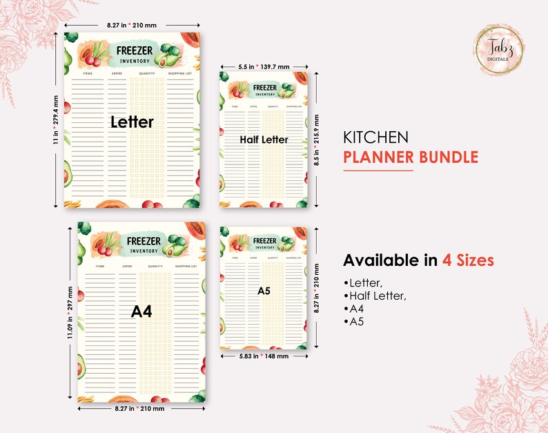 Freezer Inventory Inventory Log Kitchen Inventory Food - Etsy