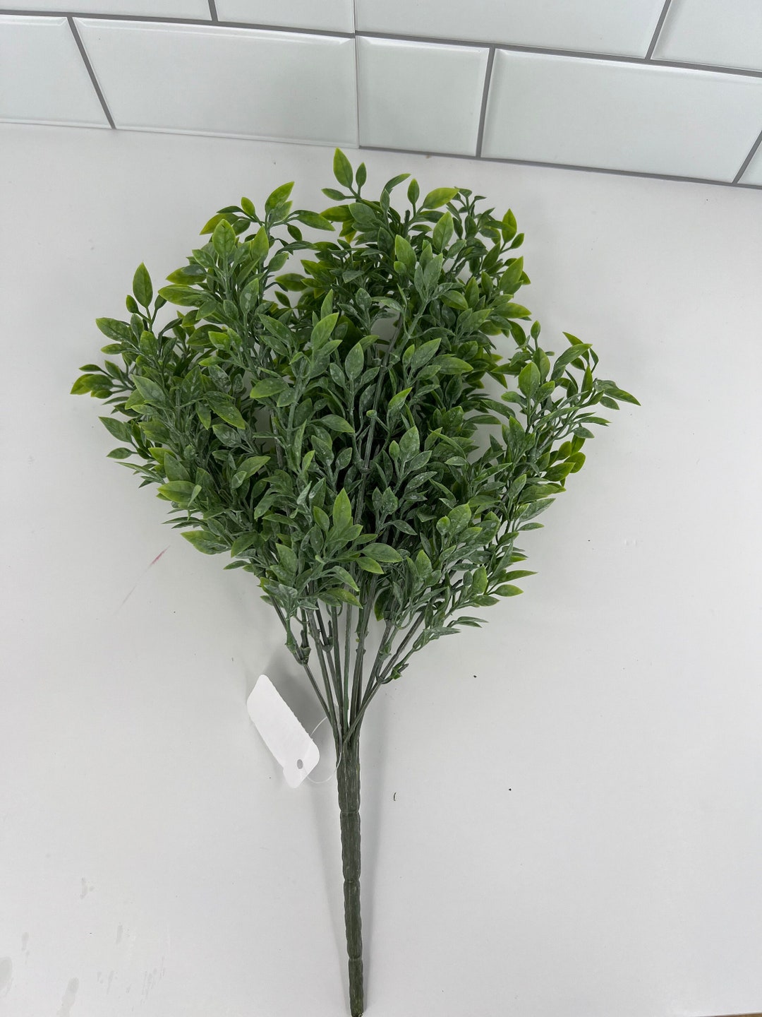 15.5"l Tea Leaf Bush, Filler Greenery Bush, Pusher Bush, Light Green ...