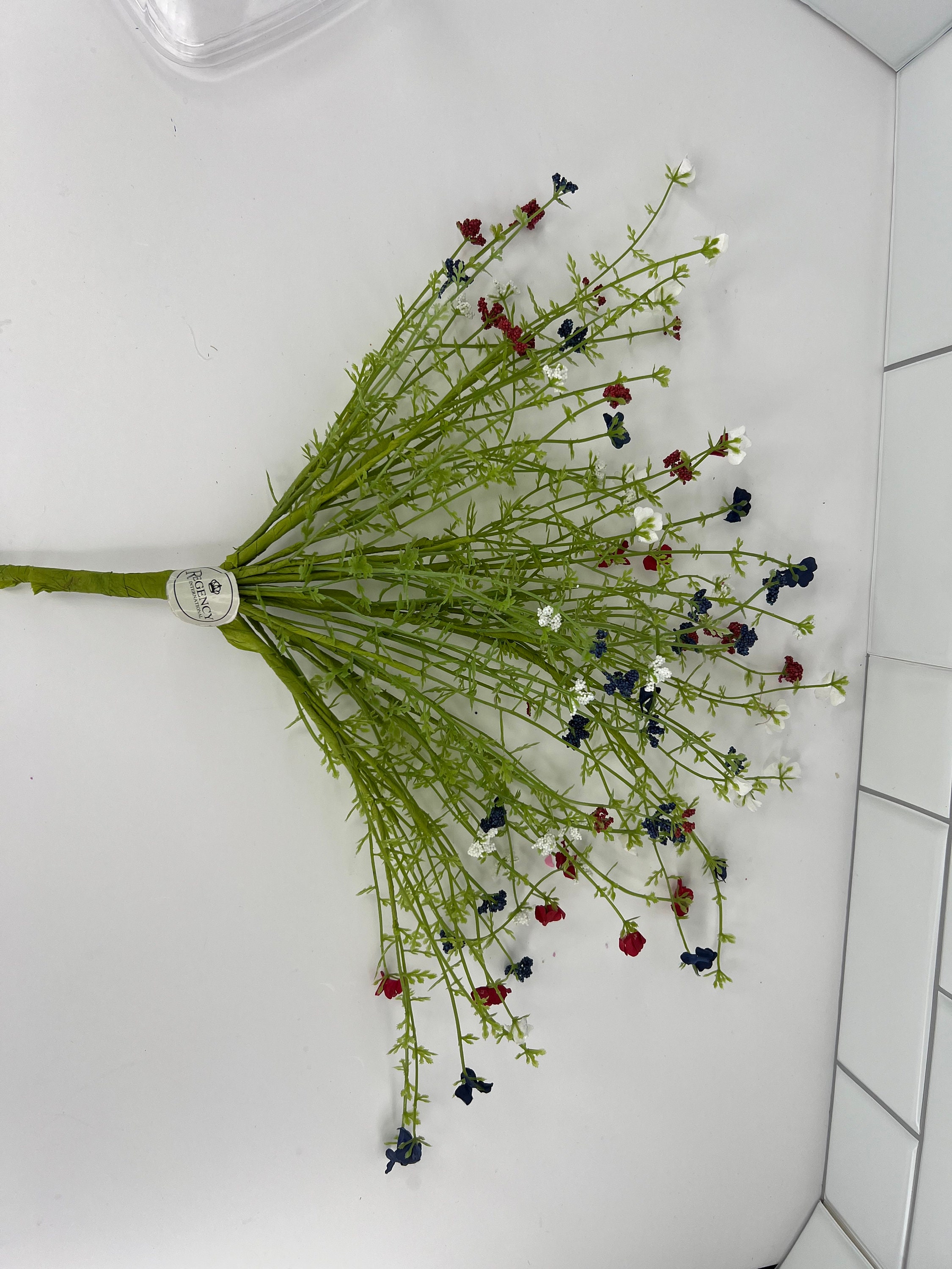 18" Patriotic Seeded Grass Bush, Filler Bush, Greenery Bush, 4th of ...