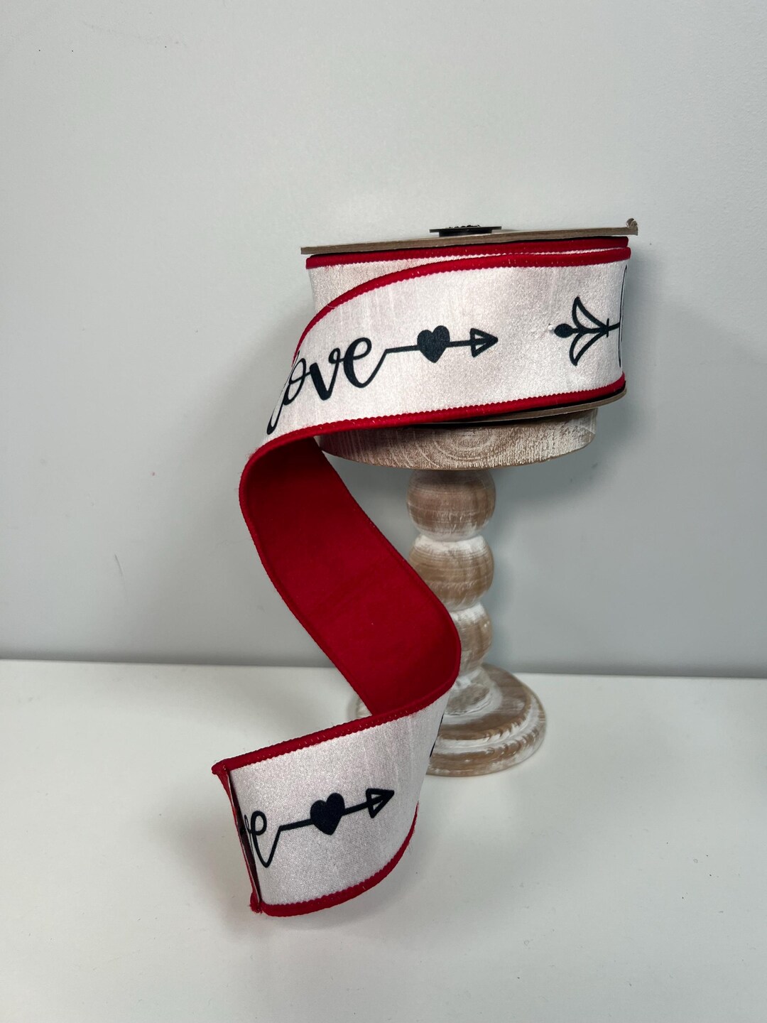 D. Stevens Valentines Day Designer Ribbon, 1.5 Inch Love Ribbon, Double ...