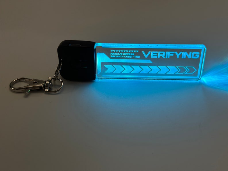 Futuristic Cyberpunk Keychain - Color Changing - Futuristic LED ...