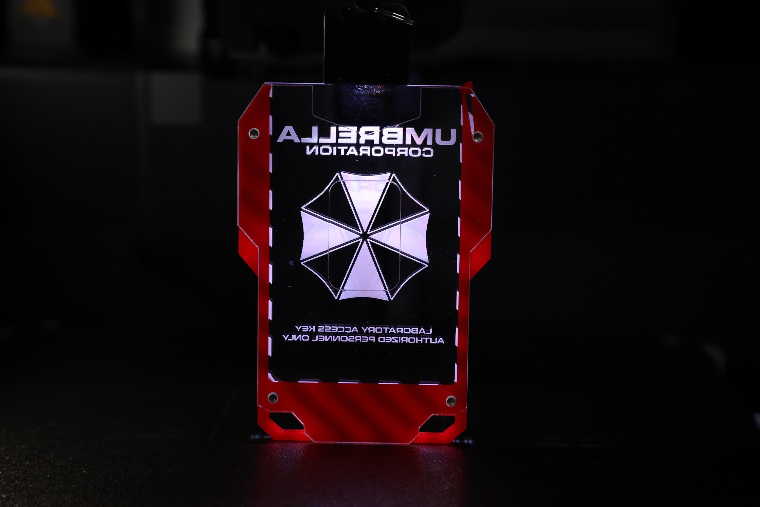 Custom Acrylic Work Badge Holder – Cyberpunk Umbrella Corp Design ...