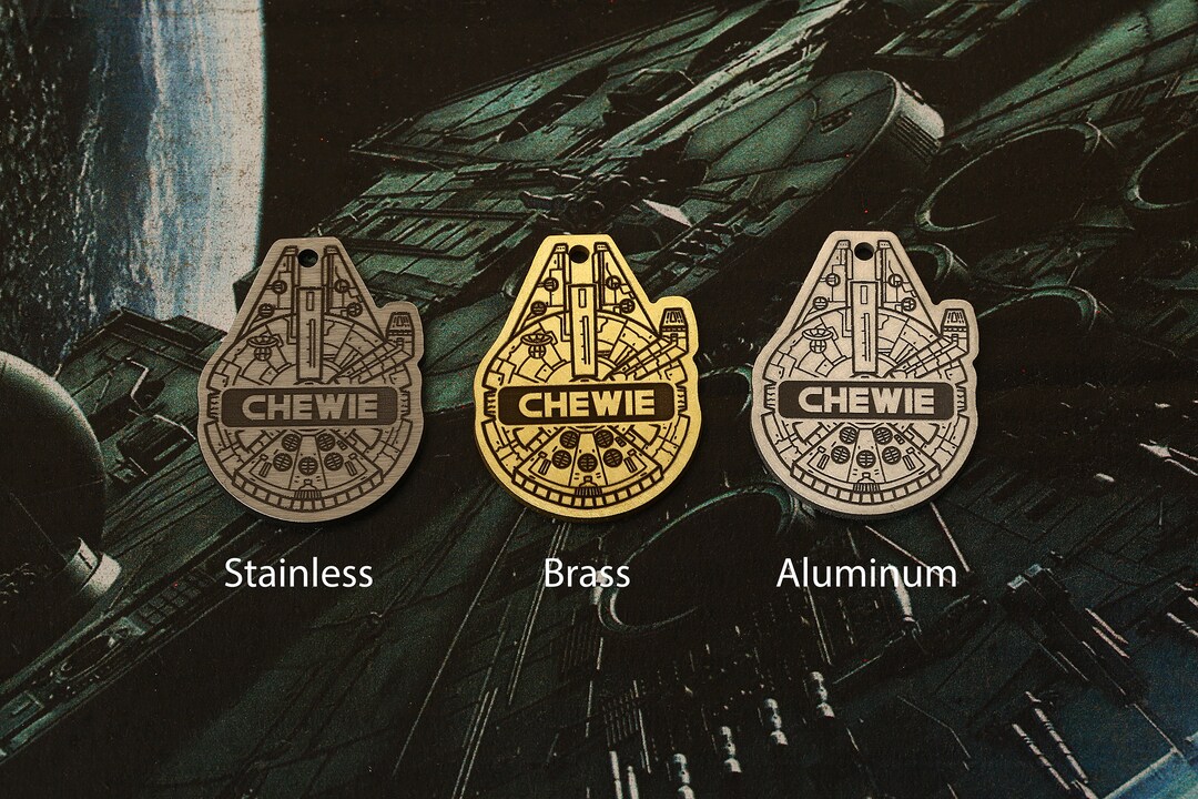 Metal Millennium Falcon Dog Tag - Dog Tag for Dogs - Pet ID ...