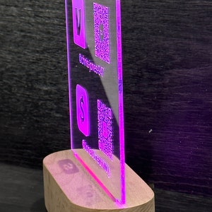 Personalized LED QR Code Sign - Scan to Pay Sign - Connect With Us Sign ...