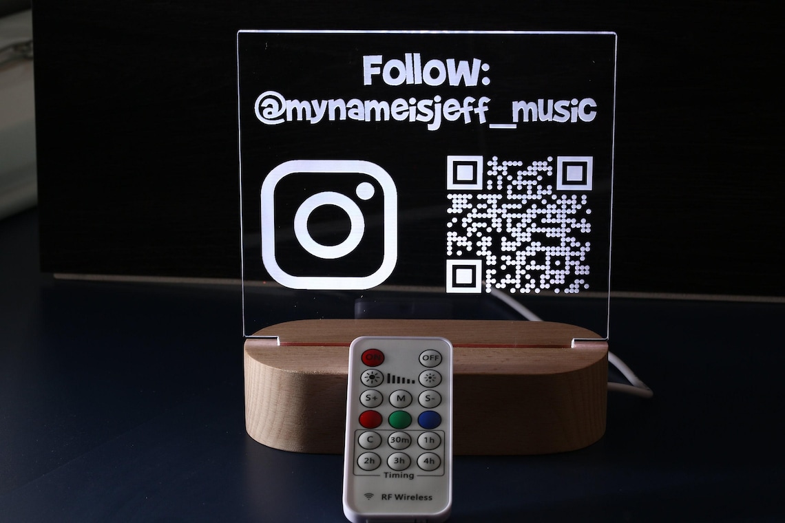 Personalized LED QR Code Sign - Scan to Pay Sign - Connect With Us Sign ...