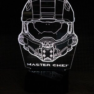 Master Chief Helmet LED Light up Sign Made in USA Color Changing ...