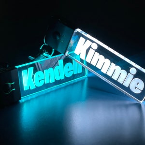 Personalized LED Light up Name Keychain | USA Made | Color Changing ...