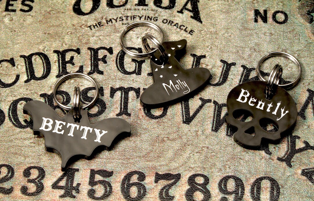 Personalized Bat Pet Tag or Human ID Tag, Perfect Tag for Cats, 10 ...