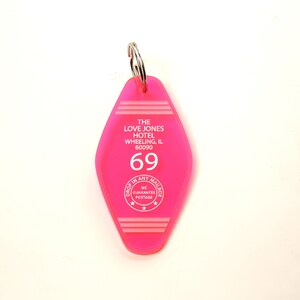Custom Retro Motel Key Fob, Use Your Custom Text or Your Logo - Etsy