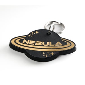 Personalized Planet Saturn Dog Tag, Space Id Tag , Rocket Dog Tag ...