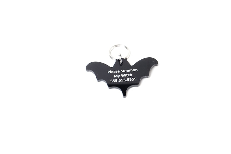Personalized Bat Pet Tag or Human ID Tag Perfect Tag for - Etsy