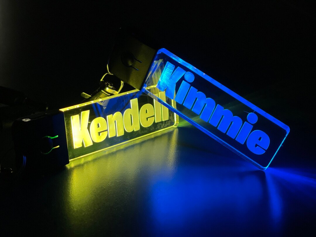 Personalized LED Light up Name Keychain | USA Made | Color Changing ...