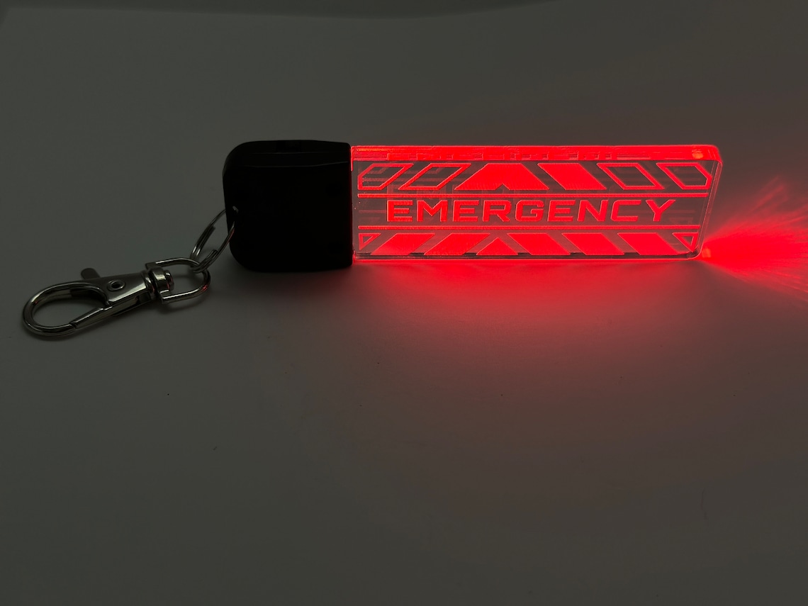 Futuristic Cyberpunk Keychain - Color Changing - Futuristic LED ...