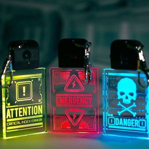 Cyberpunk Keychain - Color Changing - Stocking Stuffer -light up ...