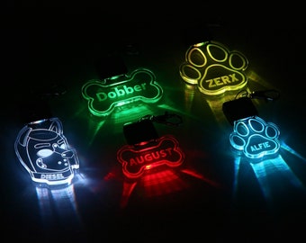 Personalized LED Dog Tag Light up Dog Tag Color Changing Stocking ...