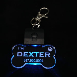 Personalized LED Dog Tag - Light up Dog Tag - Color Changing - Stocking ...