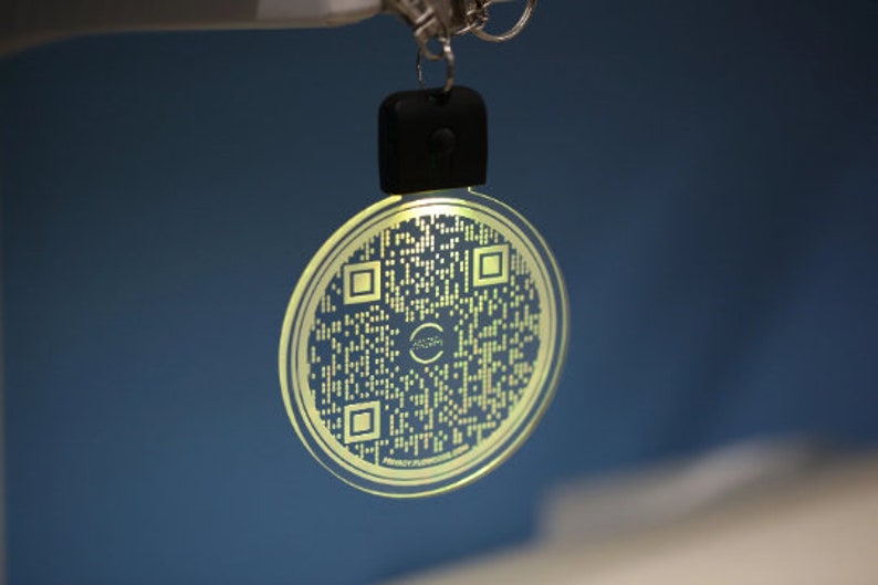 Personalized QR Code Led Pendant | QR Code Led Necklace Light up ...
