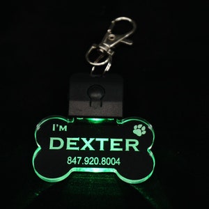 Personalized LED Dog Tag - Light up Dog Tag - Color Changing - Stocking ...