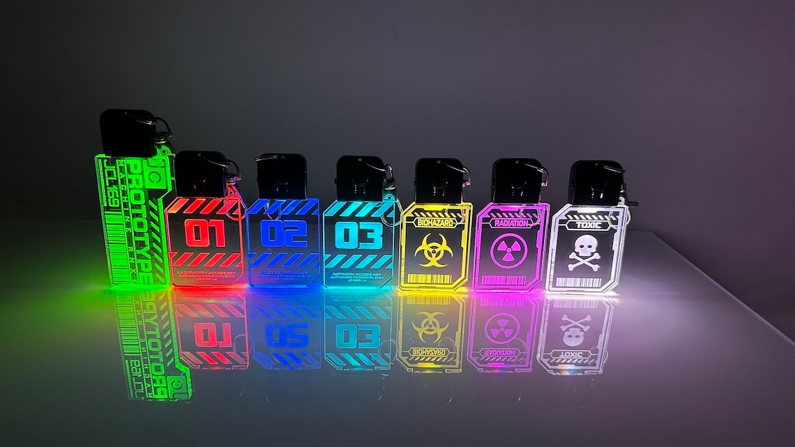 Cyberpunk Keychain Color Changing Stocking Stuffer light - Etsy