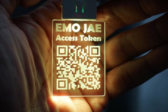 Personalized QR Code Led Pendant QR Code Led Necklace Light - Etsy