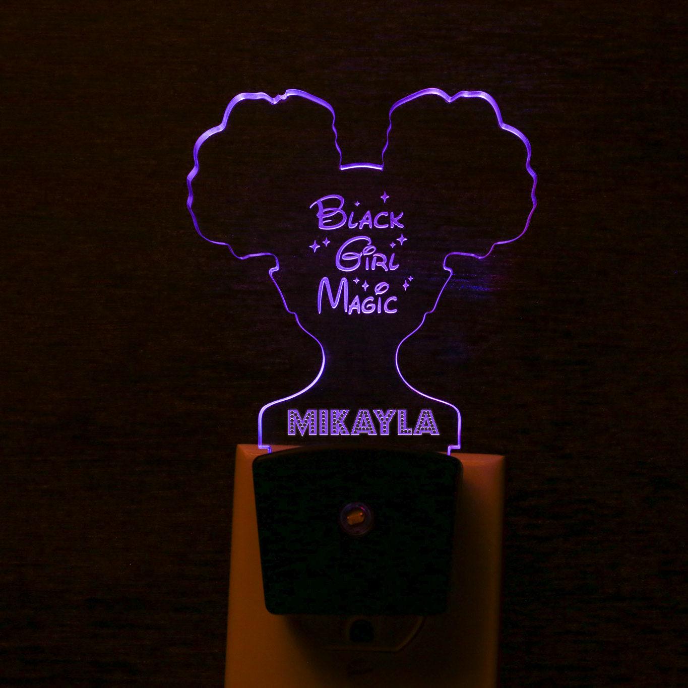Black Girl Magic Sign - Black Girl Magic LED Night Light - Personalized ...