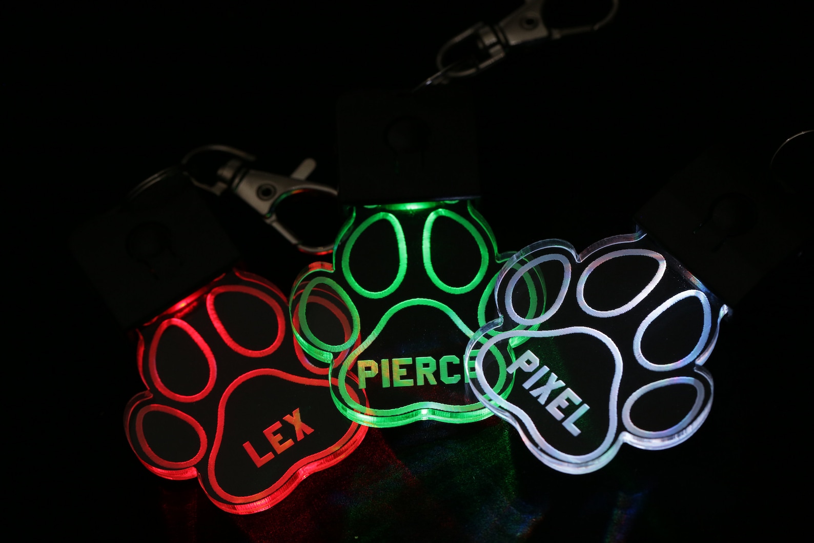 Human Pup Necklace Light up Dog Tag Color Changing - Etsy