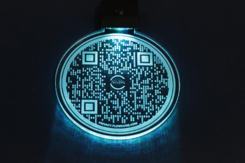 Personalized QR Code Led Pendant | QR Code Led Necklace Light up ...