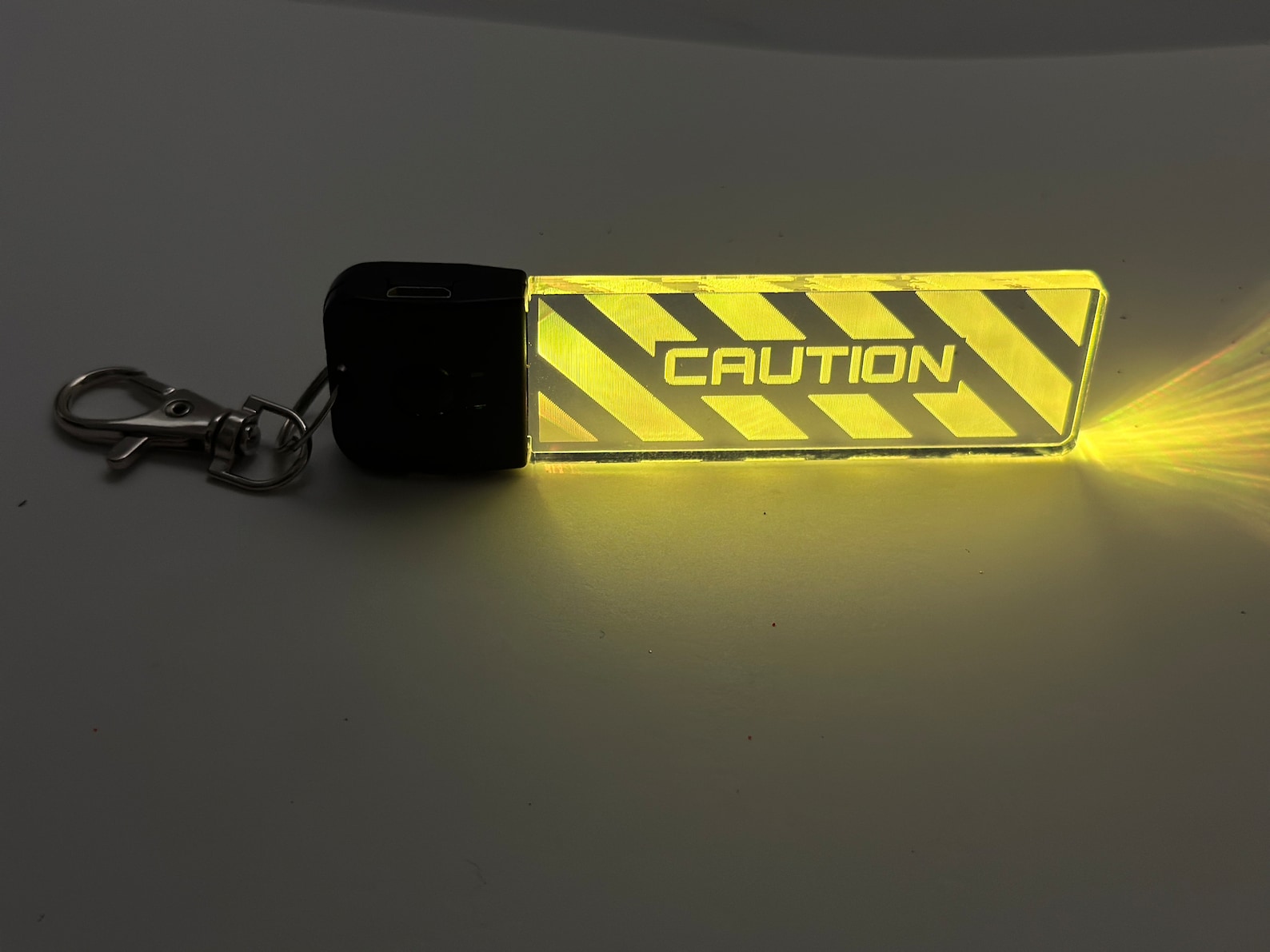 Futuristic Cyberpunk Keychain - Color Changing - Futuristic LED ...
