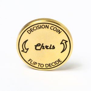 Personalized Decision Flip Coin, Valentine's Day Gift, Decision Making ...
