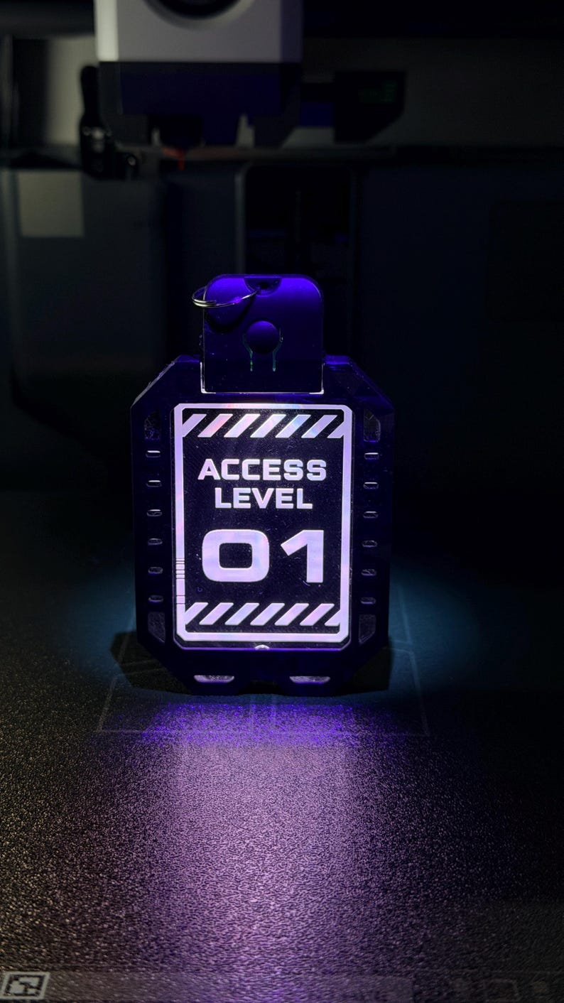 Personalized Cyberpunk LED Access Badges – Rechargeable Acrylic Badge ...