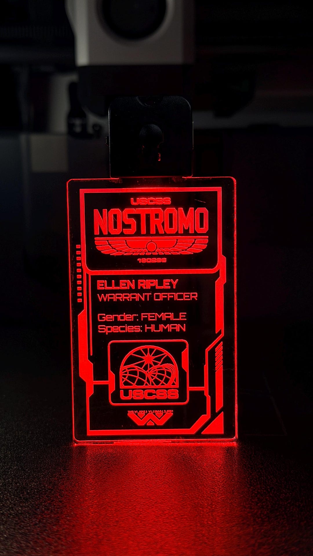 Personalized LED Illuminated USCSS Nostromo Access Badge, Perfect Gift ...