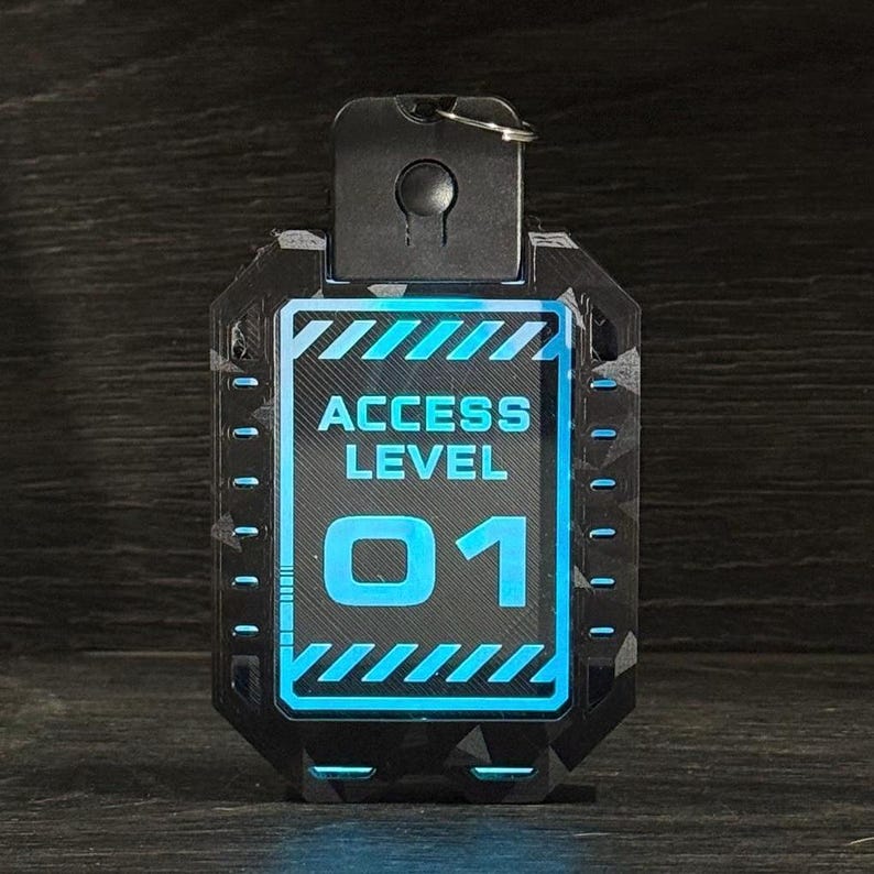 Personalized Cyberpunk LED Access Badges – Rechargeable Acrylic Badge ...
