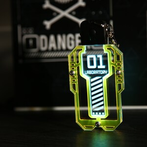 LED Cyberpunk Emergency Access Key Pendant - Cyberpunk Accessory ...