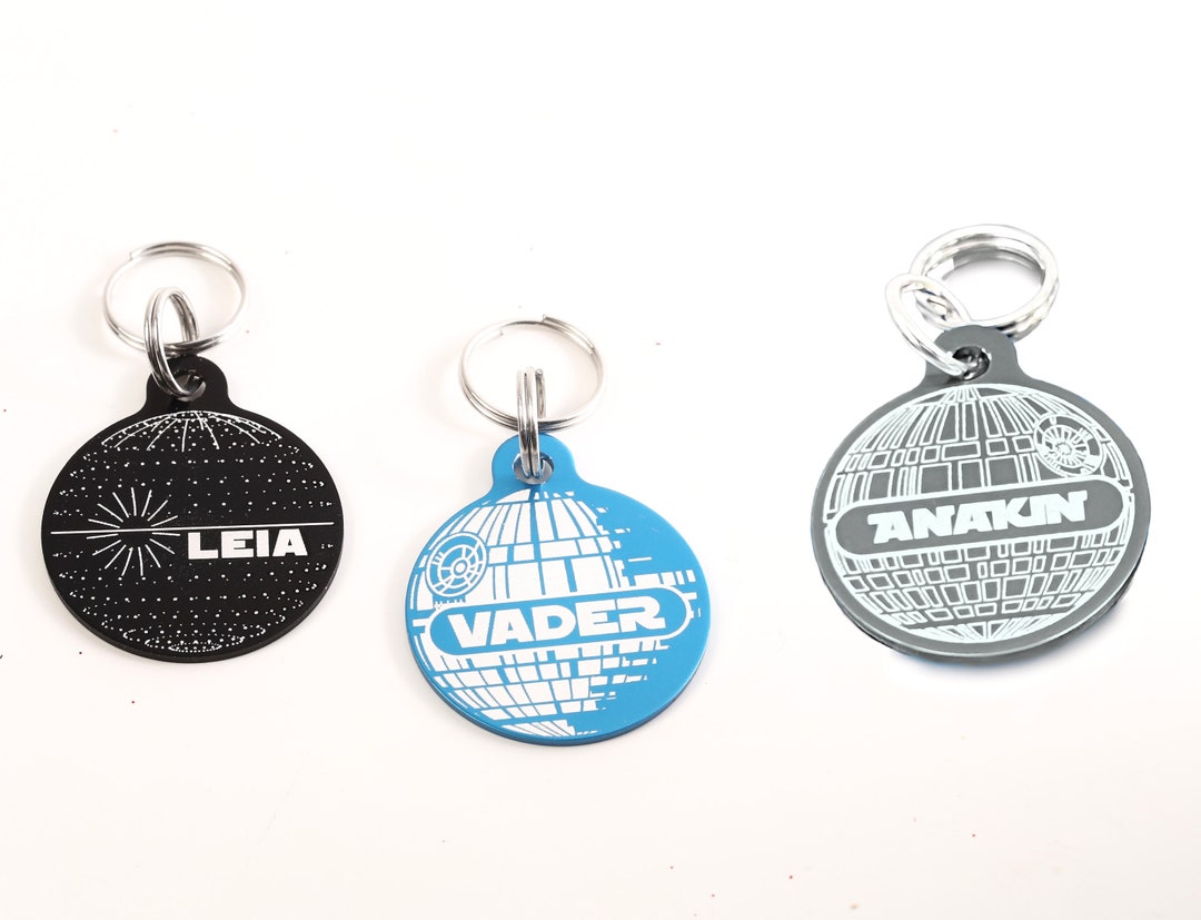 Personalized Death Star Dog Tag, Sci-fi Pet Tag, Death Star, Cat Tag ...