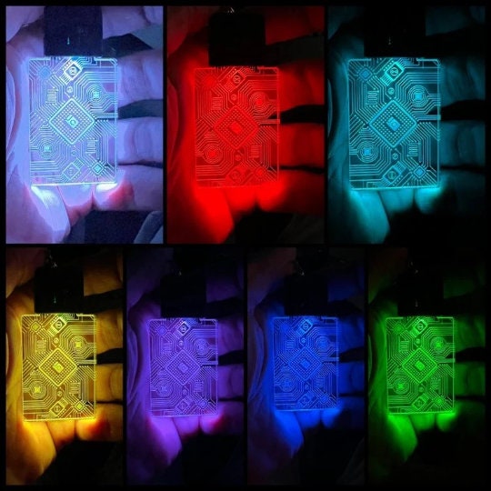 Cyber Punk Circuit Led Pendant Made in USA Color Changing - Etsy