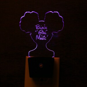 Black Girl Magic Sign - Black Girl Magic LED Night Light - Personalized ...