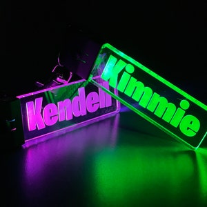 Personalized LED Light up Name Keychain | USA Made | Color Changing ...