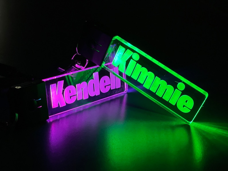 Personalized LED Light up Name Keychain | USA Made | Color Changing ...