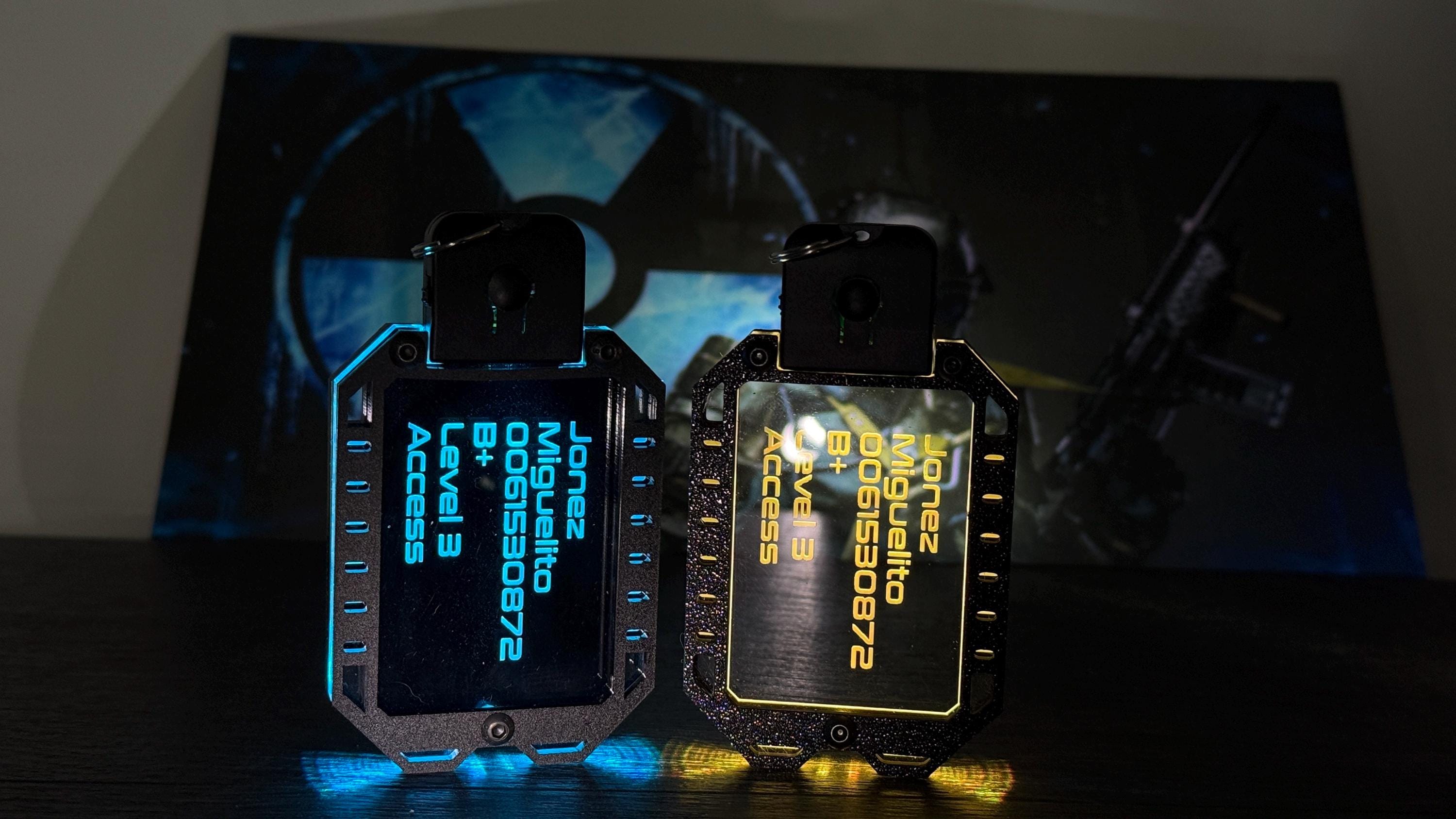 Personalized Cyberpunk LED Military Dog Tags – Rechargeable Acrylic ...