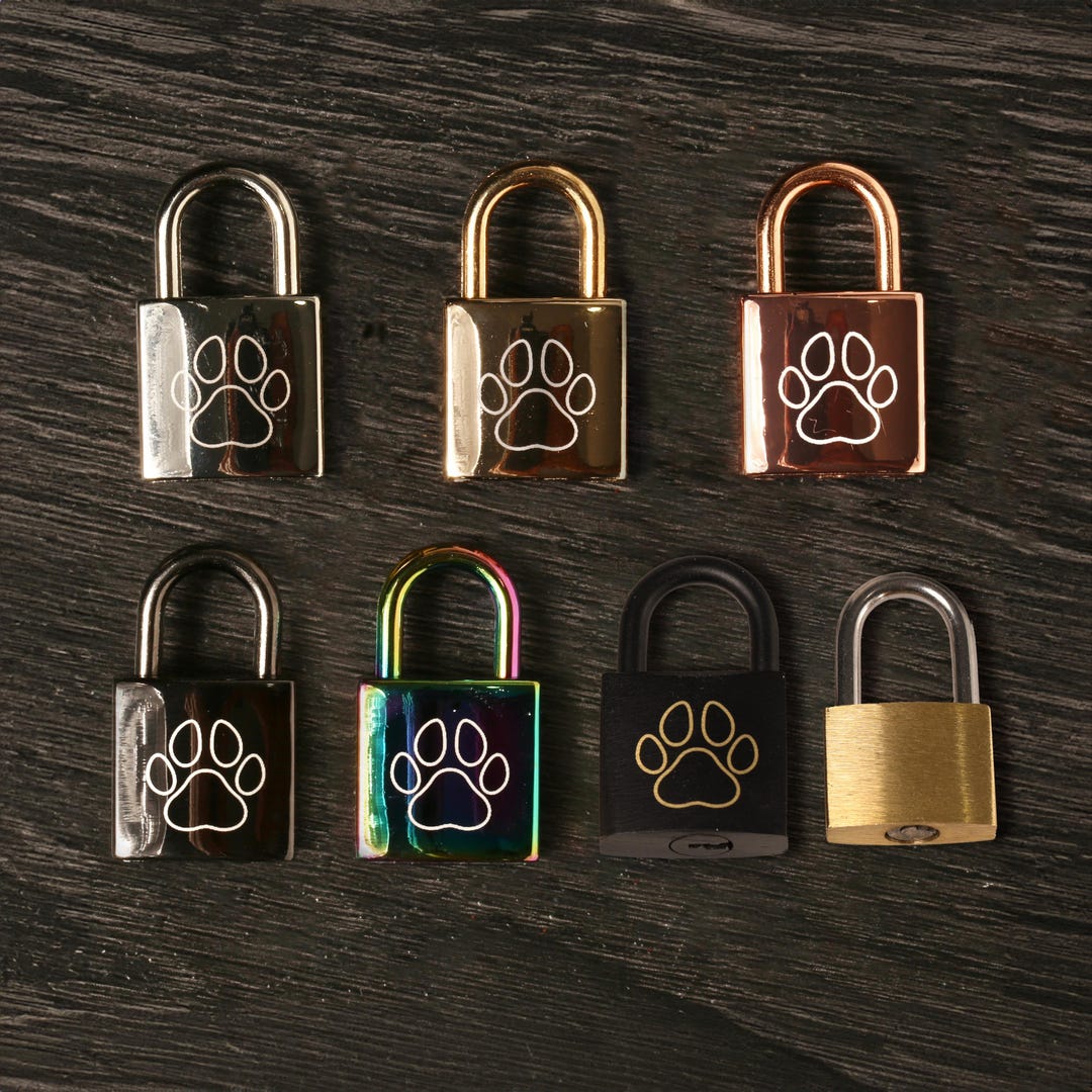 Personalized Puppy Play Collar Locks - Puppy Play Cuff Locks - Great ...