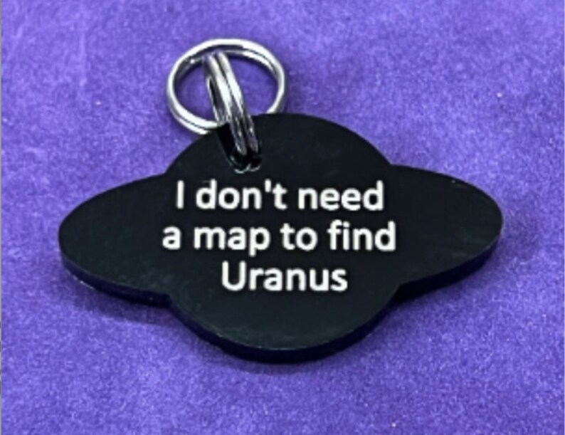 Personalized Planet Saturn Dog Tag, Space Id Tag , Rocket Dog Tag ...