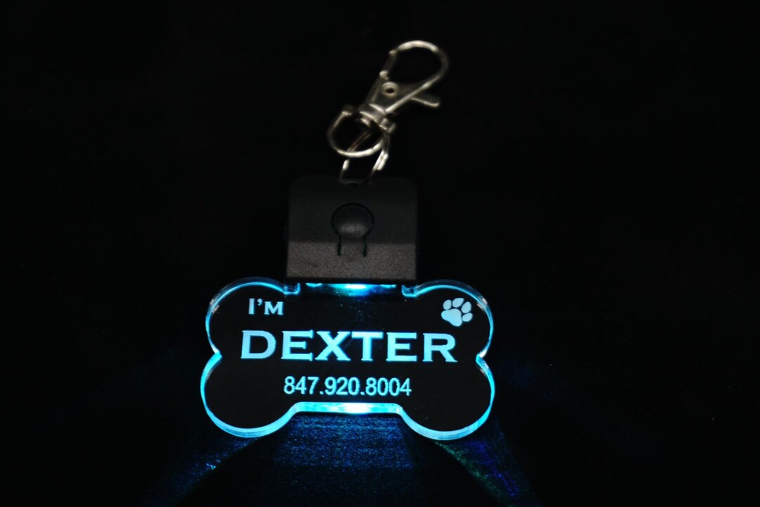 Personalized LED Dog Tag - Light up Dog Tag - Color Changing - Stocking ...