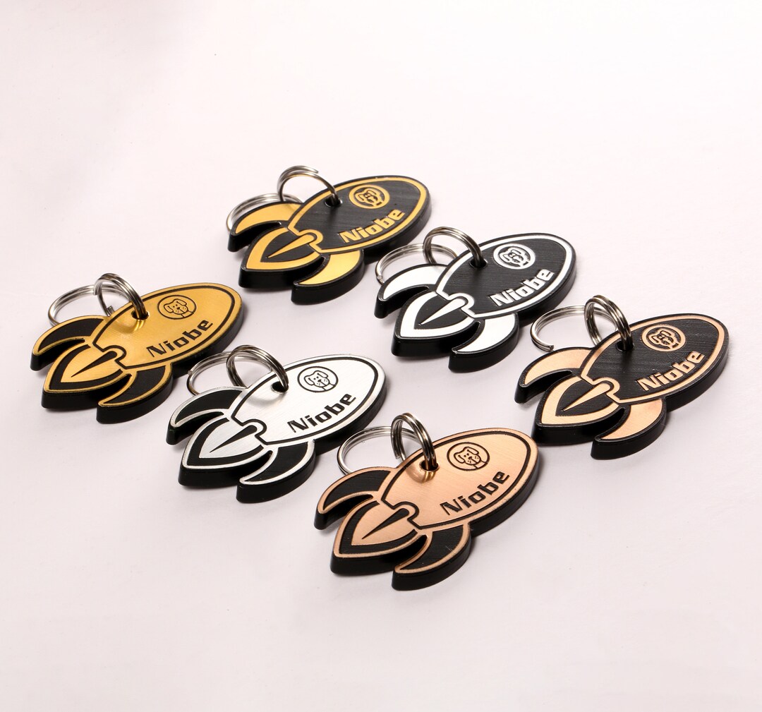 Rocket Dog Tag, Space Custom Two Sides Tag, Identity Dog Space, Dog ...