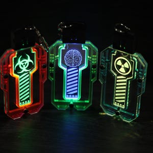 LED Cyberpunk Emergency Access Key Pendant - Cyberpunk Accessory ...