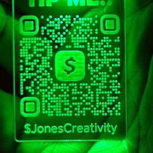 Personalized QR Code Led Pendant | QR Code Led Necklace Light up ...