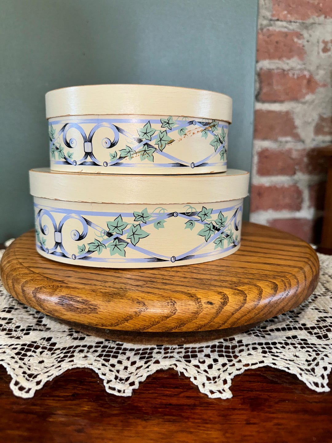 Set of (2) Decorative Nesting Storage Boxes | Small Storage Box, Small ...