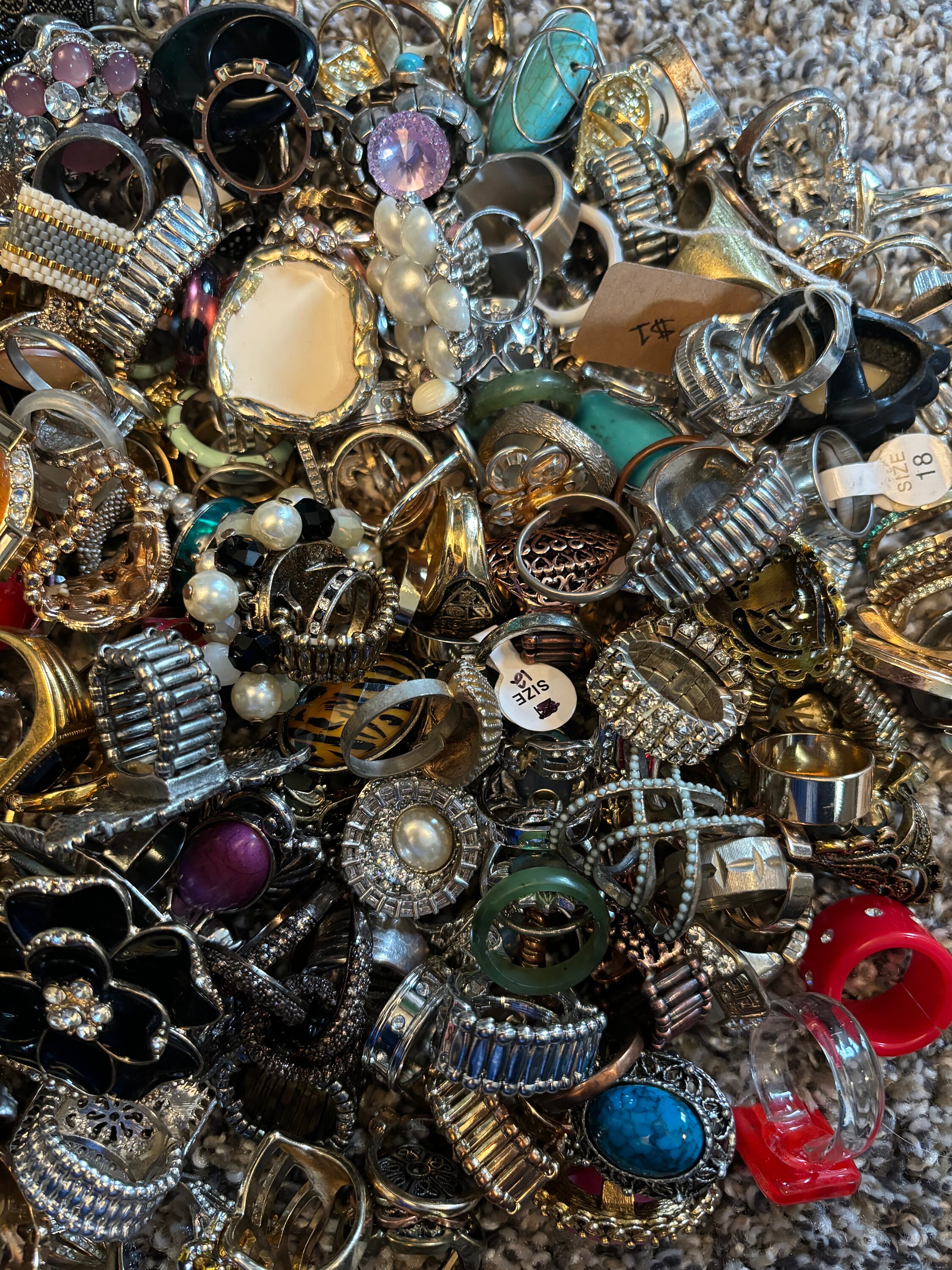 Mixed Lot of Rings Vintage & Modern Rings - Etsy