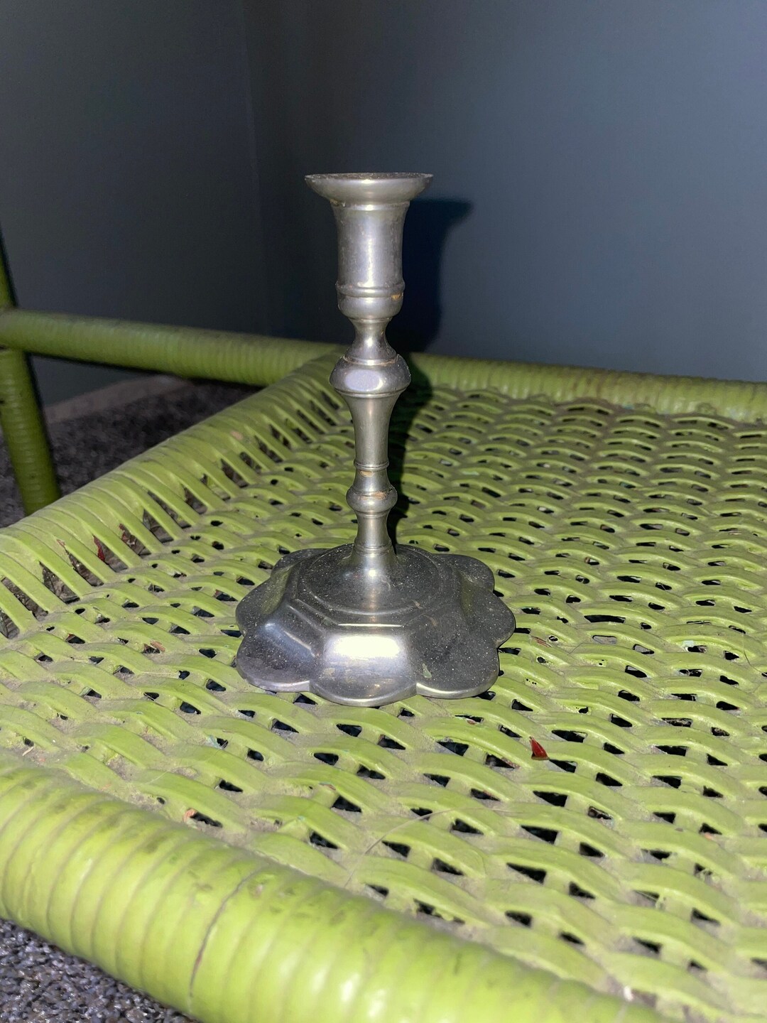 Vintage Pewter Candlestick Holder - Etsy