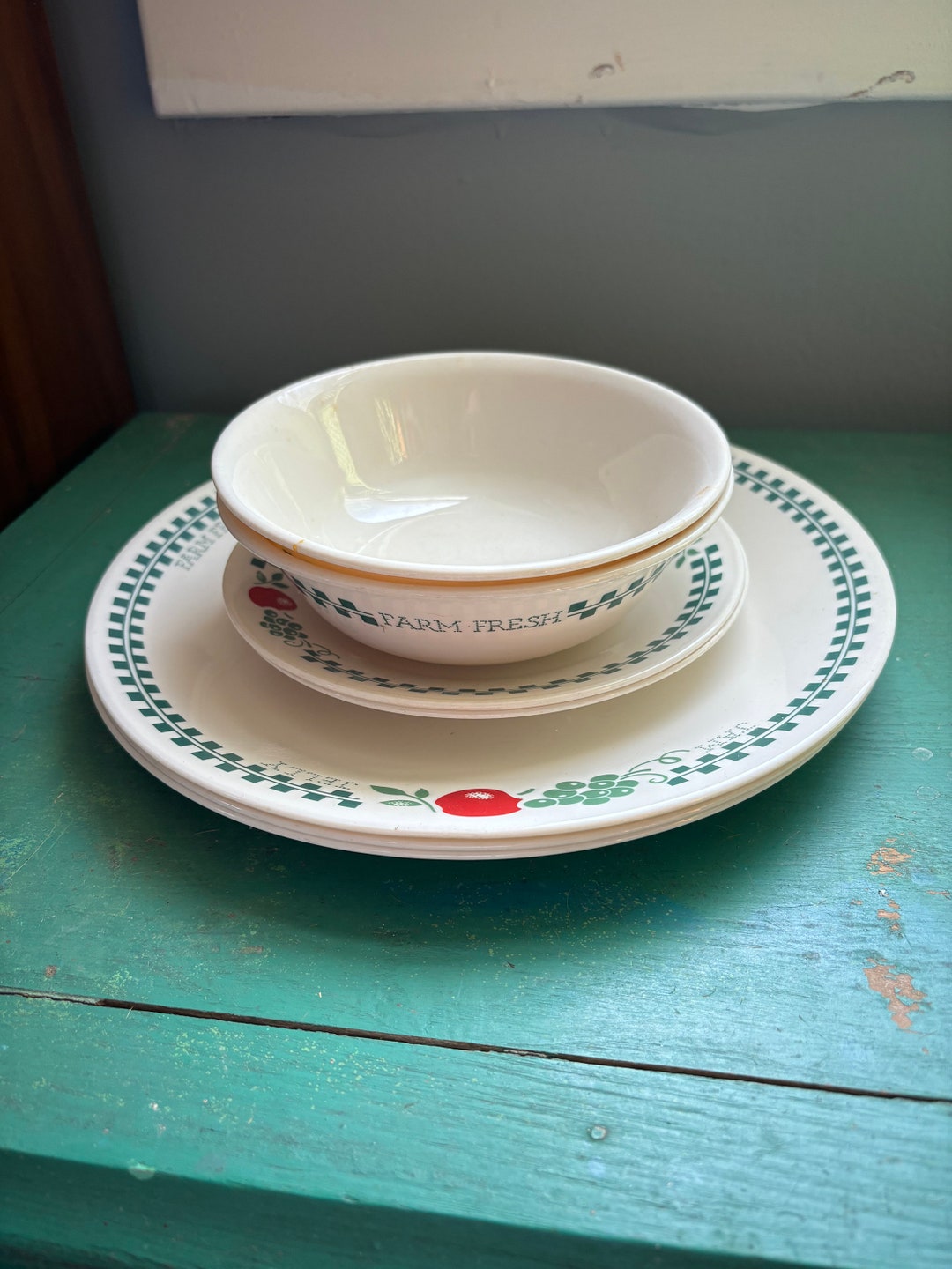 Farm Fresh Corelle Dish Set | Partial Set | Apple Kitchen - Etsy