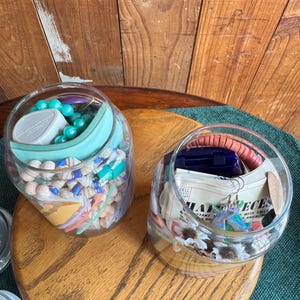 90’s Beach House Junk Drawer Destash Jar | Mystery Jewelry Jar | Found ...